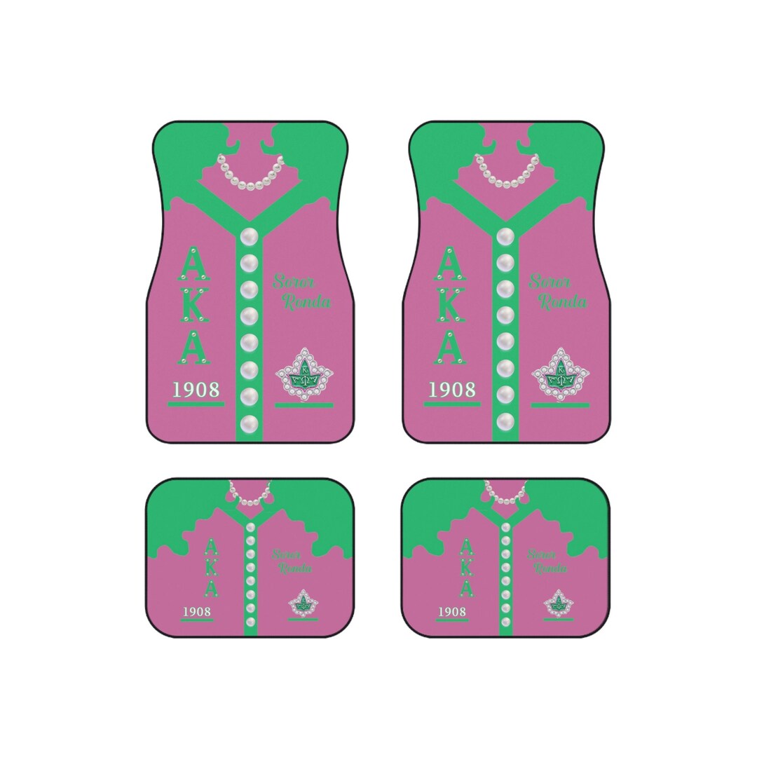 Alpha Kappa Alpha Personalized Car Mats, AKA Sorority Car Mats, Soror ...