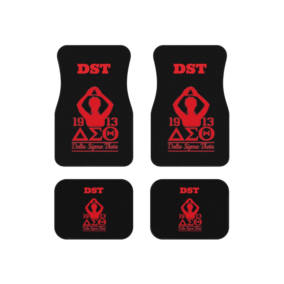 Delta Sigma Theta Lady Car Mats, DST Sorority Car Mats, Soror Gift, Set ...