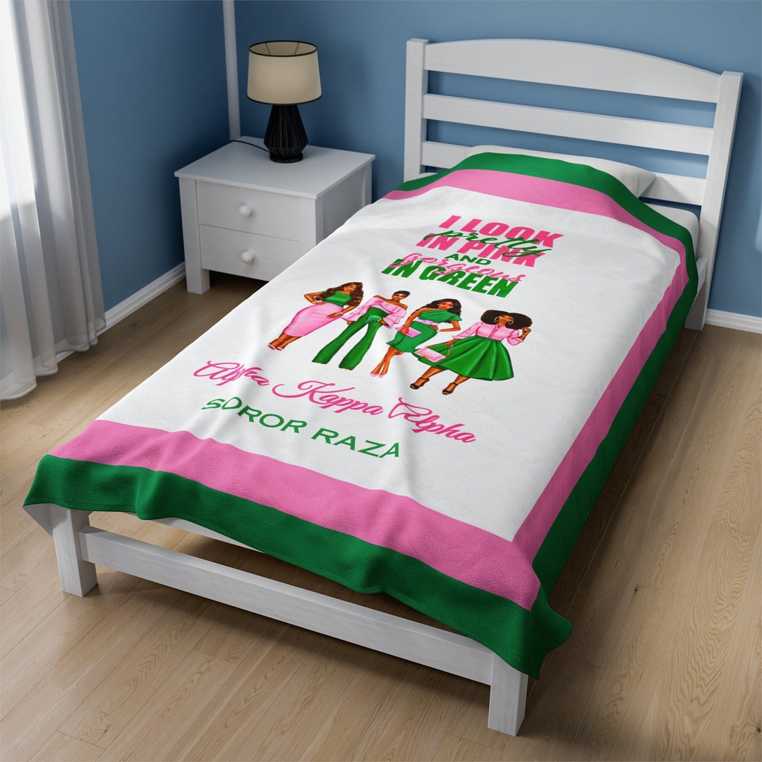 Personalized Alpha Kappa Alpha Velveteen Plush Blanket | AKA Throw ...