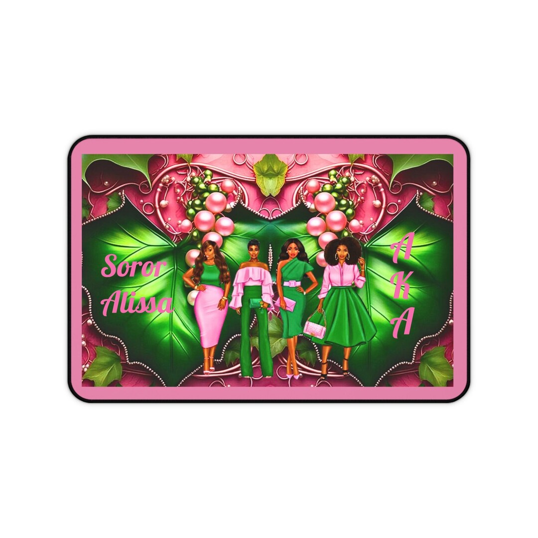 Personalized Alpha Kappa Alpha Soror Desk Mat - AKA Home Office Decor ...