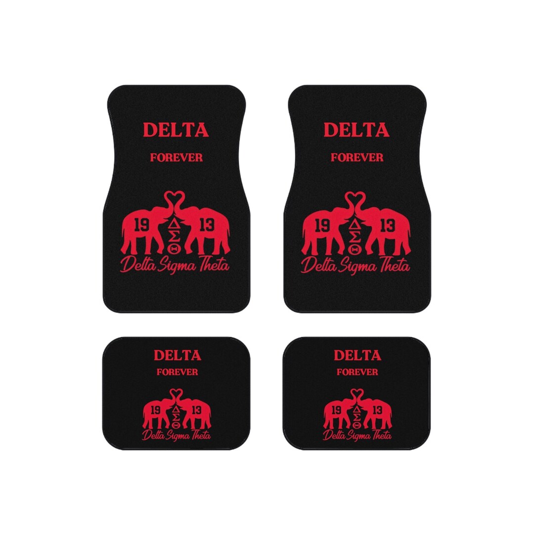 Delta Sigma Theta Delta Forever Elephant Customized Car Mats, DST Sorority Car Mats, Soror Gift ...