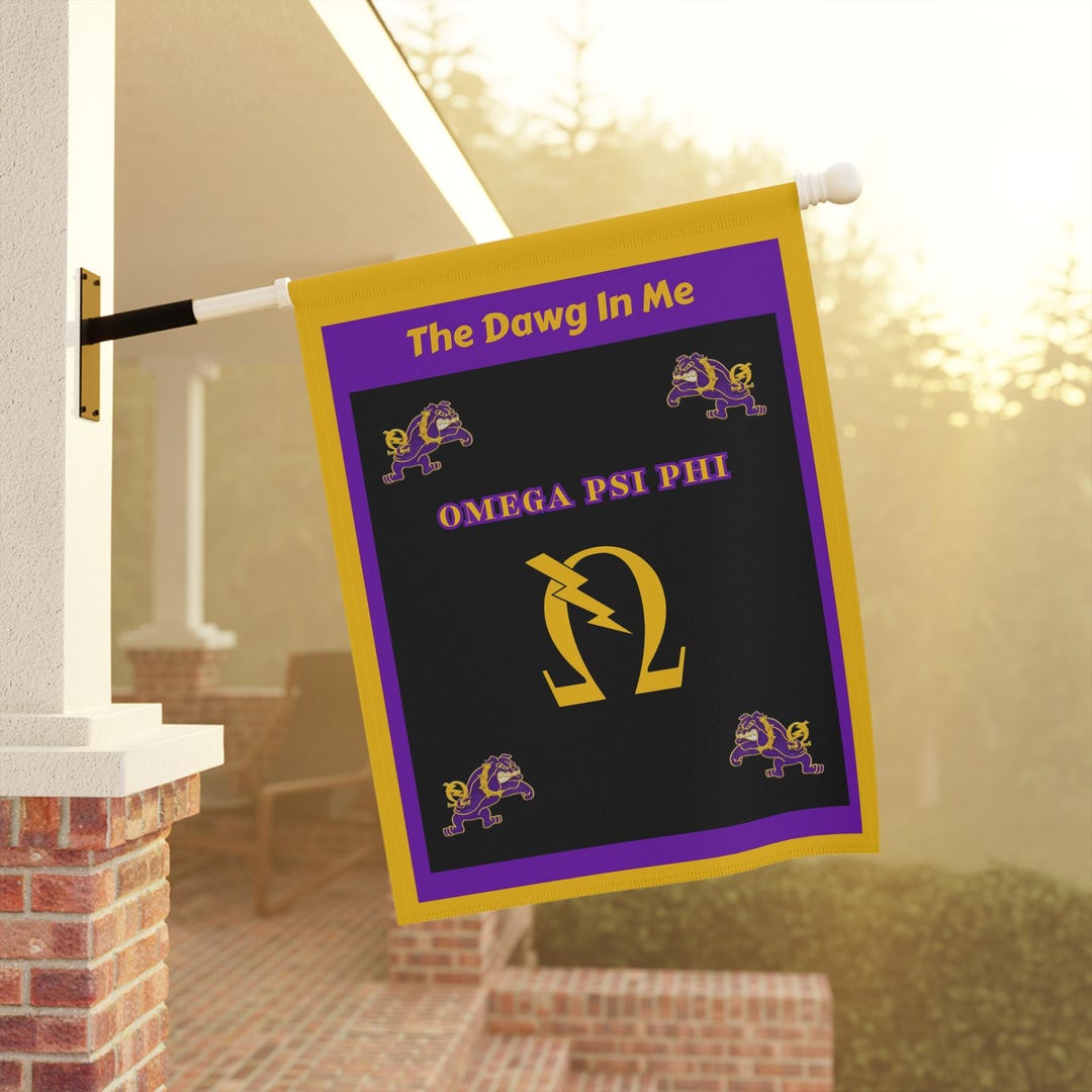 Omega Psi Phi House, Yard, Garden Flag L Father's Day Gift L Omega Flag ...