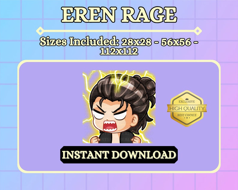 Eren Rage Emote L Twitch/discord L Attack on Titan L Anime/manga - Etsy