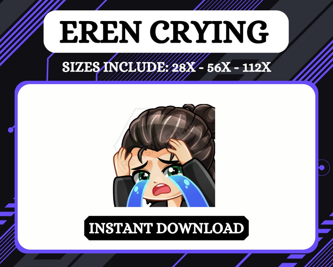 Eren Crying Emote L Twitch/discord L Attack on Titan L - Etsy
