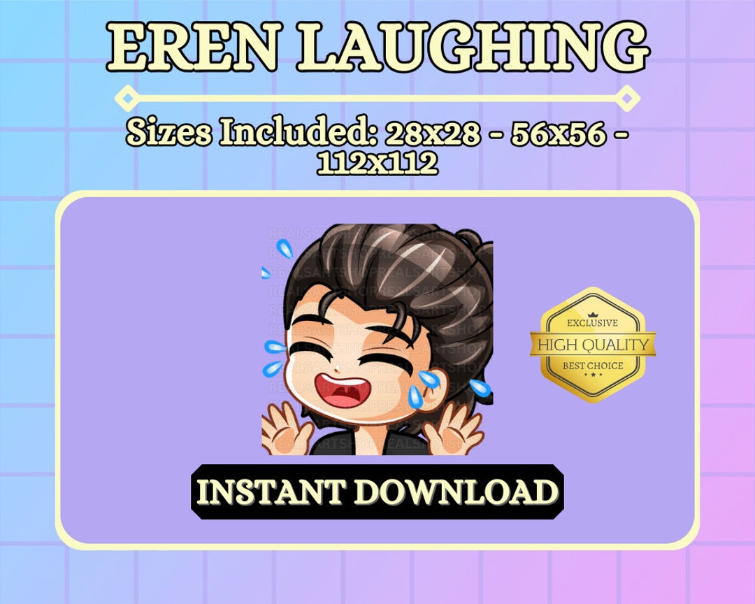 Eren Laughing Emote L Twitch/discord L Attack on Titan L - Etsy
