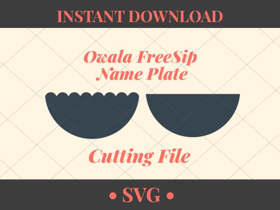 Owala Name Plate SVG | Owala Name Tag SVG | Owala Freesip Name Topper ...