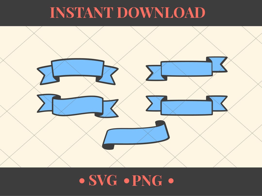 Ribbon Banner SVG PNG | Layered Ribbon Banner | Ribbon Banner for Cake ...