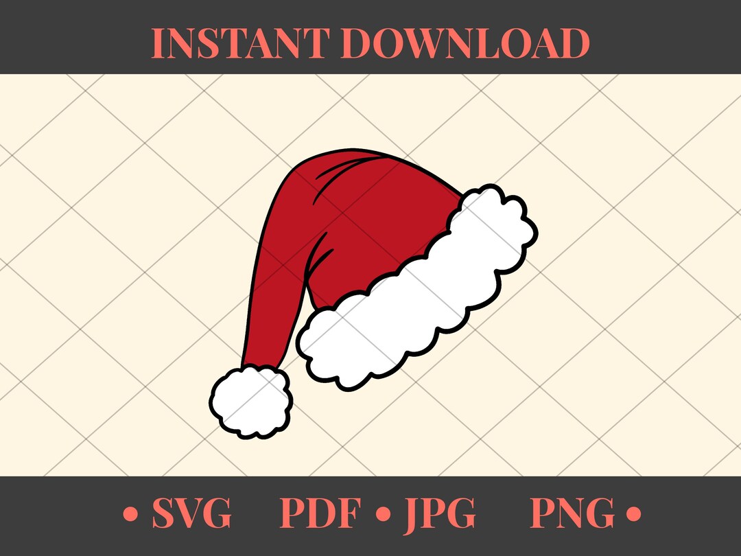 Santa Hat Layered File | Instant Digital Download| Santa Hat Laser Cut ...
