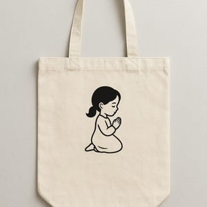 Little Girl Praying SVG | Niña Rezando | Little Girl Praying Silhouette ...