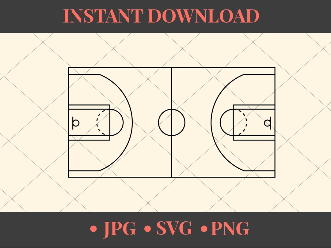 Basketball Court Digital File | Basket Ball Court SVG PNG JPG ...