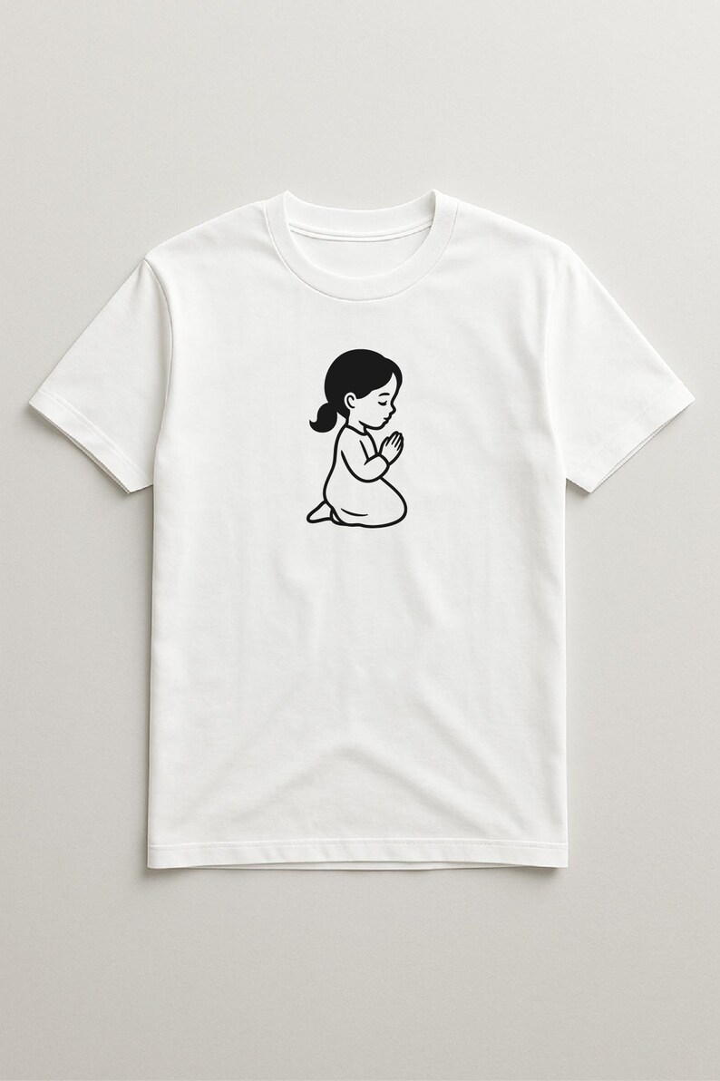 Little Girl Praying SVG | Niña Rezando | Little Girl Praying Silhouette ...
