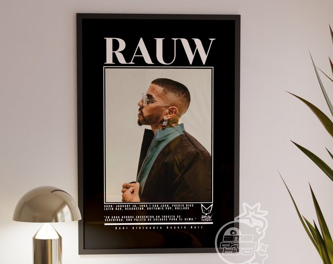 Rauw Alejandro Poster, Rauw Alejandro Decor, Rauw Alejandro Gift ...