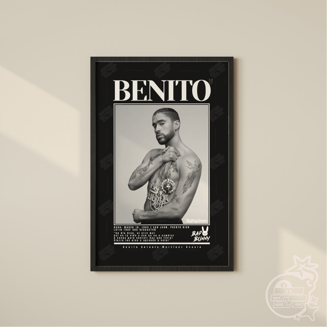 Bad Bunny Poster, Bad Bunny Poster With Quote, Bad Bunny Decor, Bad ...