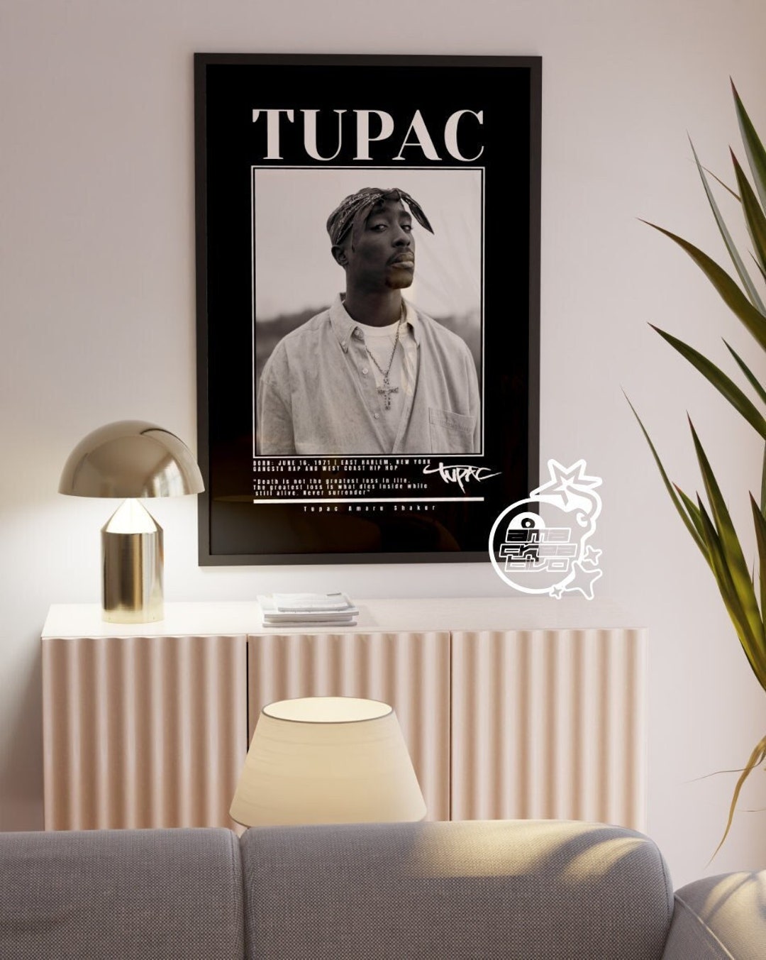 Tupac Poster Tupac Wall Art Tupac Gift Hip Hop Poster - Etsy