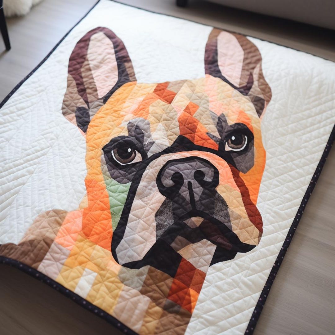 French Bulldog Quilt Pattern ,french Bulldog Quilt Sewing Pattern ...