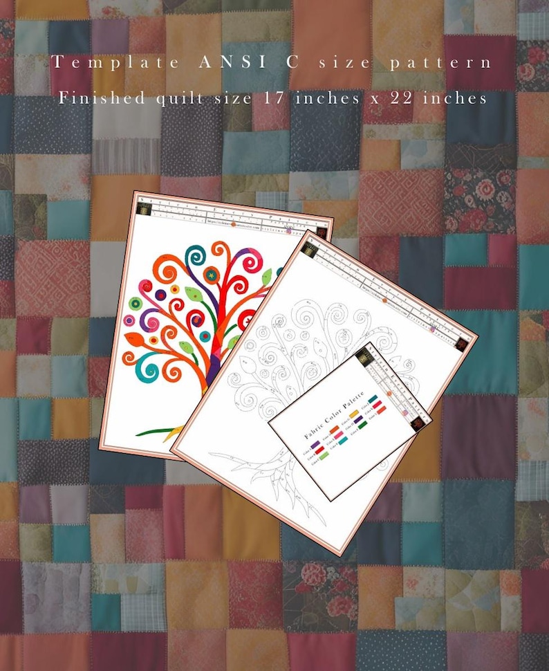 Tree of Life Quilt Pattern ,tree of Life Patchwork Pattern ,tree of ...