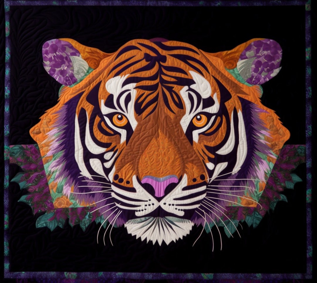 Tiger Patchwork Pattern , Tiger Patchwork Quilt , Quilt Pattern Pdf ...