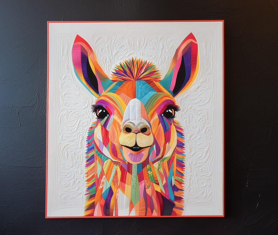 Quilt Pattern PDF ,llama Patchwork Pattern ,animal Sewing Pattern ...