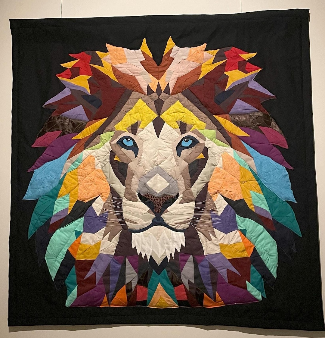 Lion Quilt Pattern ,patchwork Lion Pattern ,quilt Pattern Pdf , Quilt ...