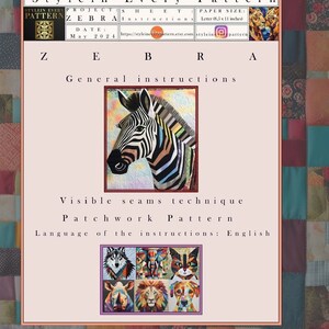 Zebra Patchwork Patterns , Zebra Quilt Patterns , Zebra Paper Piecing ...