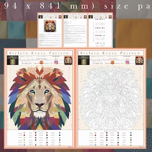 Patchwork Lion Pattern , Lion Quilt Pattern ,quilt Pattern Pdf , Quilt ...