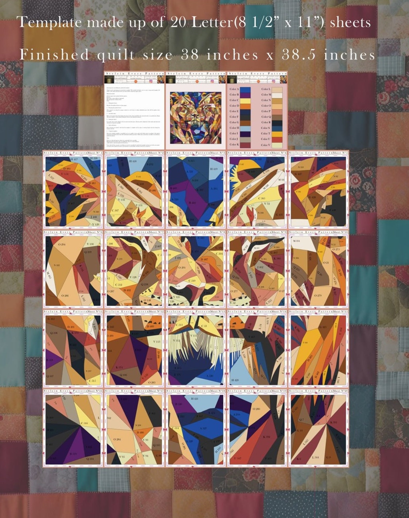 Lion and Lioness Patchwork Patterns , Lion and Lioness Quilt Patterns ...