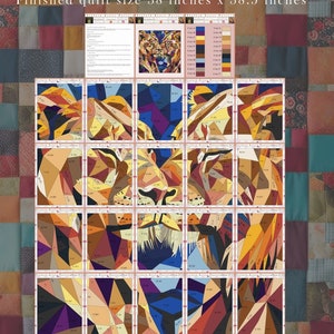 Lion and Lioness Patchwork Patterns , Lion and Lioness Quilt Patterns ...