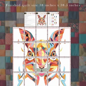 Squirrel Quilt Pattern ,squirrel Patchwork Pattern ,quilt Pattern PDF ,digital Quilt Patterns ...