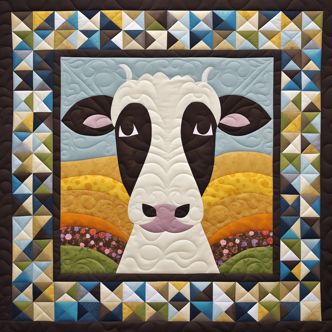 Goat Patchwork Quilt Block Template Patchwork Digital Download in PDF ...