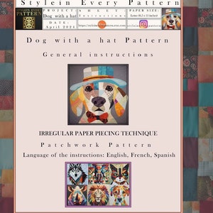 Dog Patchwork Pattern , Dog Quilt Pattern , Quilt Pattern , Dog With ...