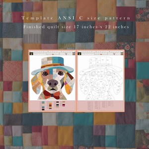 Dog Patchwork Pattern , Dog Quilt Pattern , Quilt Pattern , Dog Quilt ...