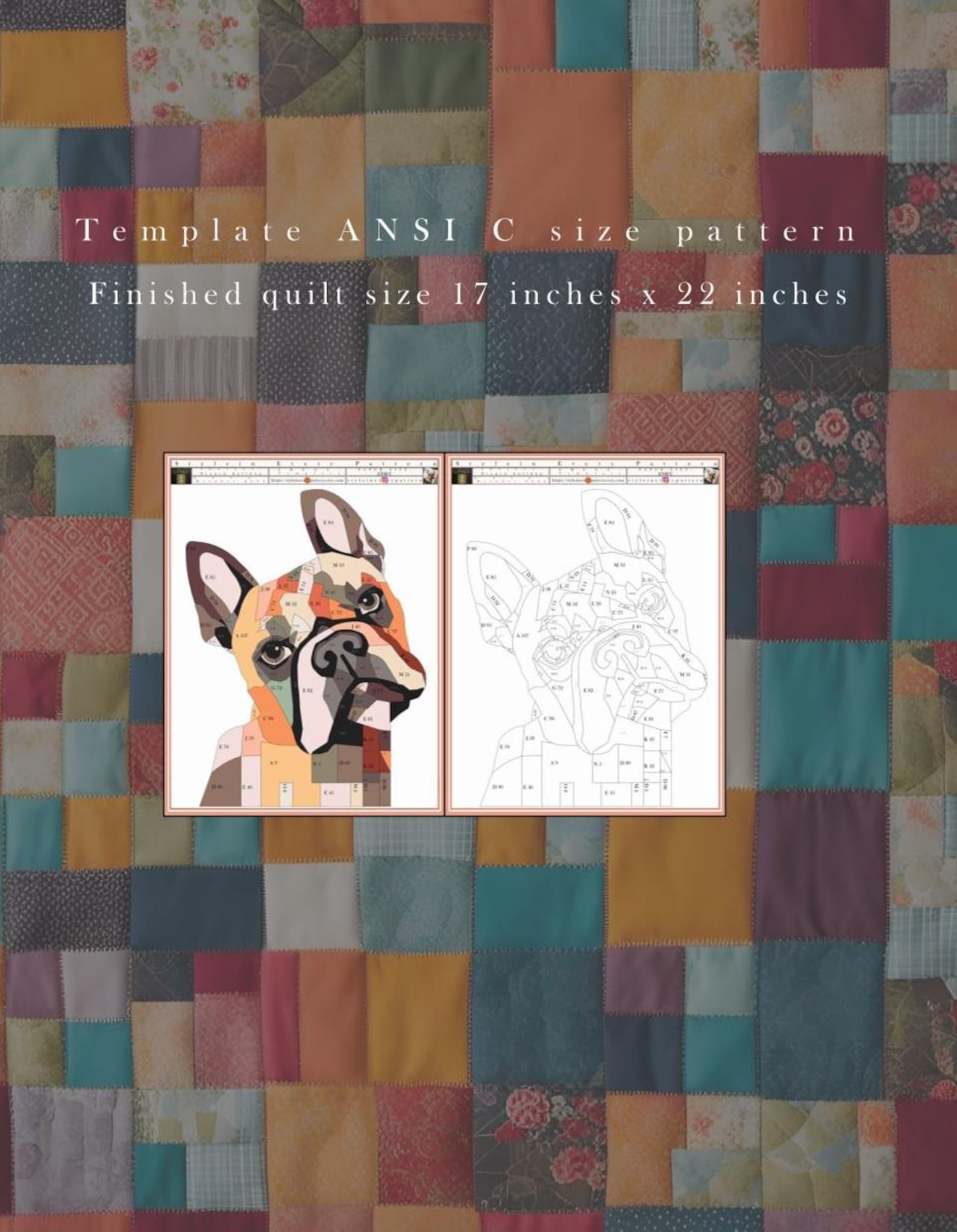 Dog Quilt Pattern ,PDF Quilt Pattern ,patchwork Pattern ,patchwork Dog ...