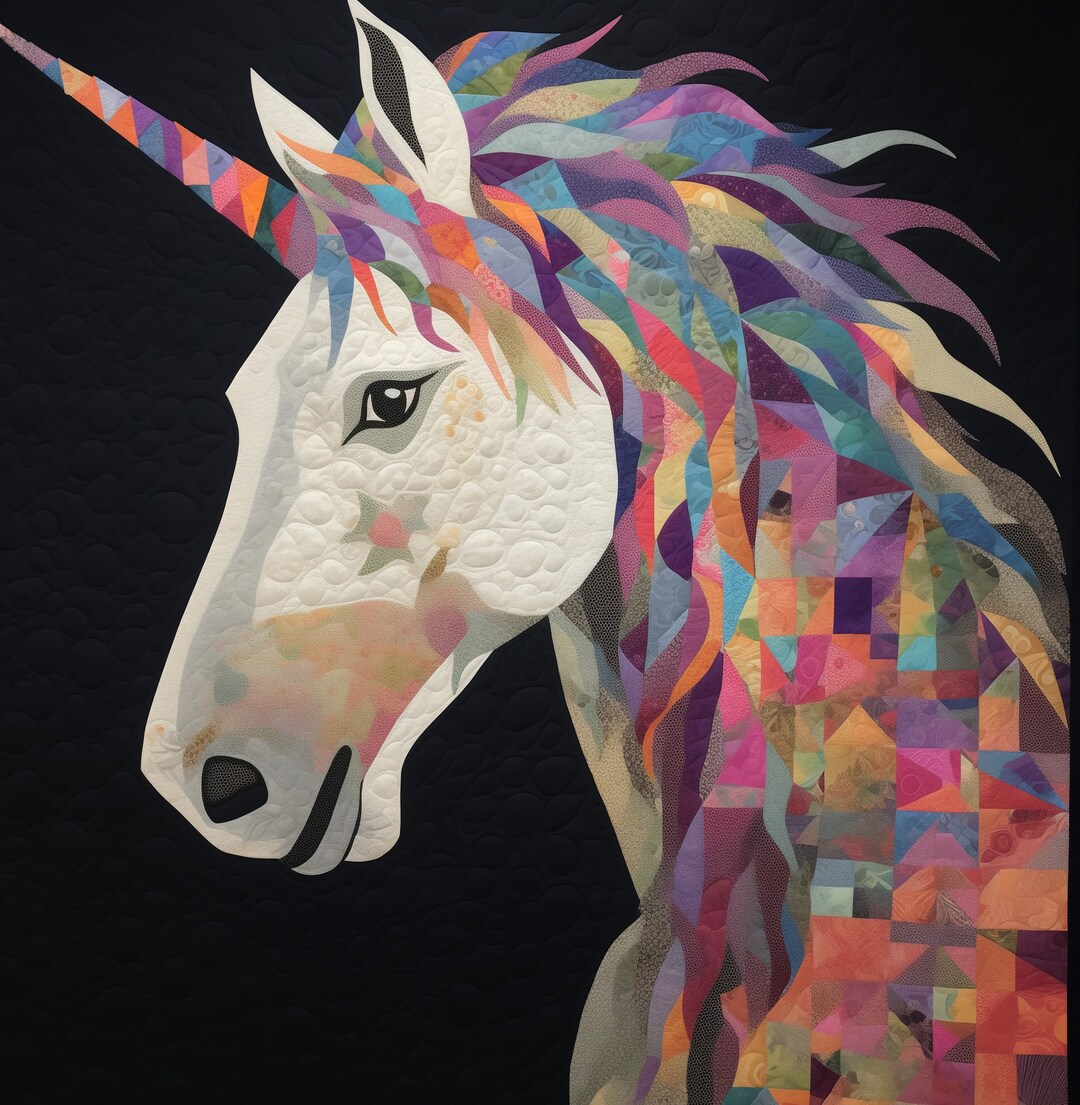 Unicorn Patchwork Pattern , Animal Patchwork , Unicorn Quilt Pattern ...