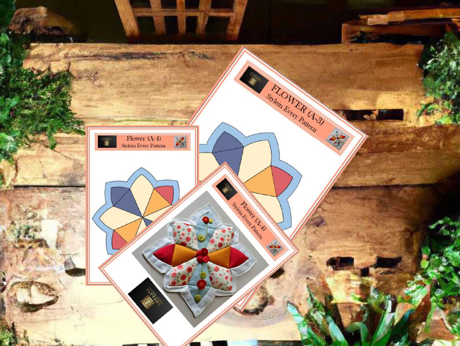 Patchwork Template , Flower Template for Sewing Projects - Etsy