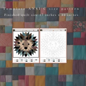 Hedgehog Quilt Pattern , Quilt Block Pattern , Beginner Quilt Pattern , Modern Quilt Pattern ...