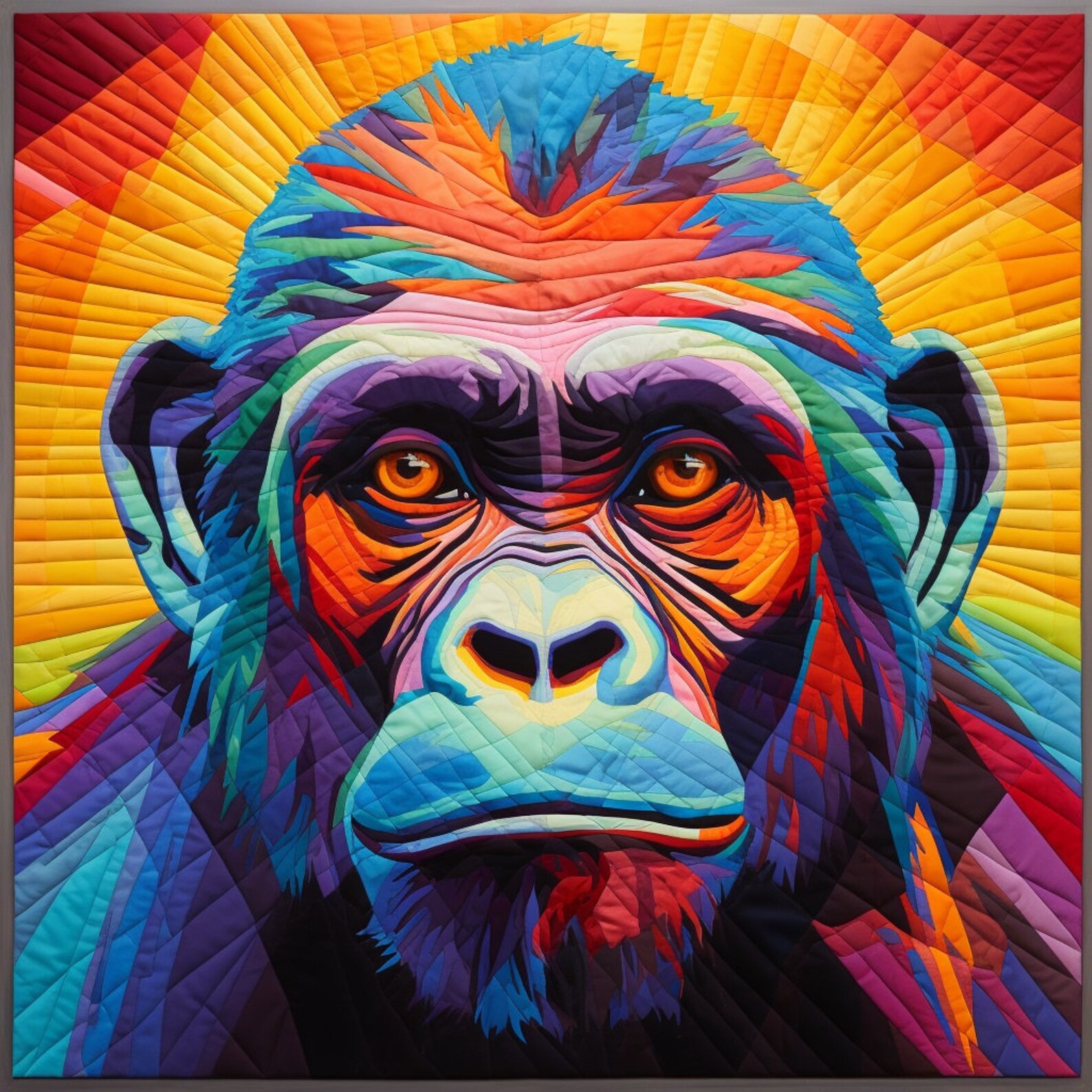Monkey Quilt Pattern ,monkey Patchwork Pattern ,pdf Quilt Pattern ...