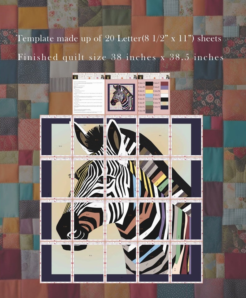 Zebra Patchwork Patterns , Zebra Quilt Patterns , Quilt Pattern Pdf ...