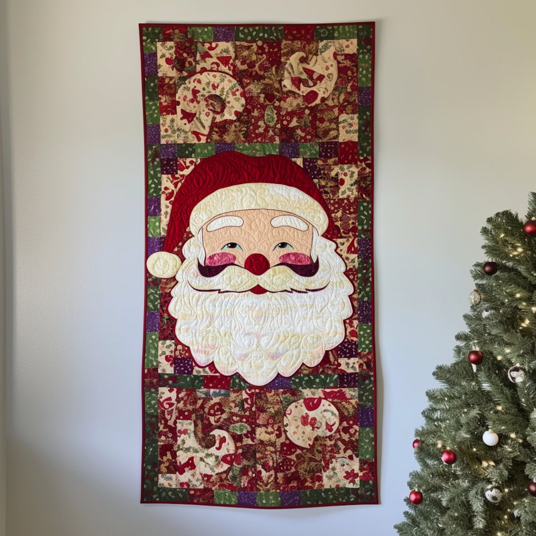 Santa Claus Patchwork Pattern, Christmas Quilt, Patchwork Santa, Santa ...