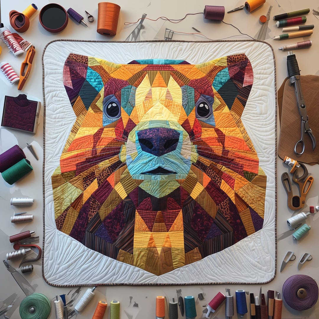 Groundhog Quilt Pattern ,marmot Quilt Pattern ,groundhog Patchwork ...