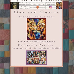 Lion and Lioness Patchwork Patterns , Lion and Lioness Quilt Patterns ...