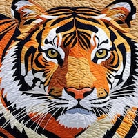 Tiger - Quilt Pattern - Embroidery Pattern (digital) - Edge to Edge ...