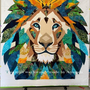 Lion Quilt Pattern ,patchwork Lion Pattern ,quilt Pattern Pdf , Quilt ...