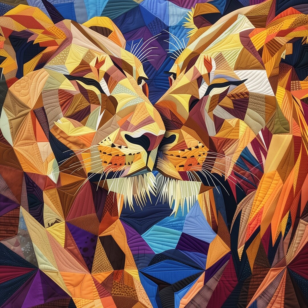 Lion and Lioness Patchwork Patterns , Lion and Lioness Quilt Patterns ...