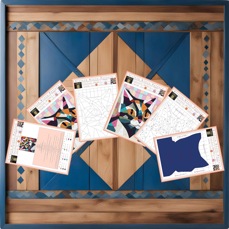 Cat Patchwork Pattern , Animal Patchwork Project , Cat Quilt , Cat ...