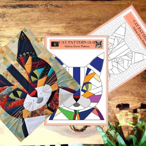 Cat Patchwork , Cat Quilt , Quilting Pattern ,cat Quilt Pattern ...