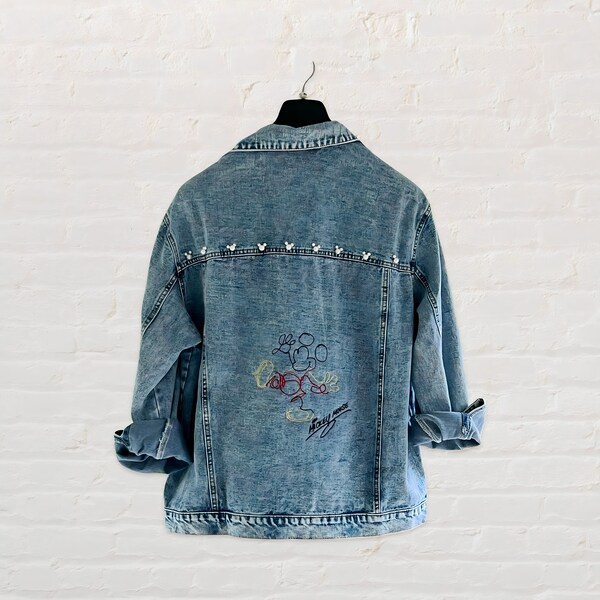 Studded Denim Jacket - Etsy