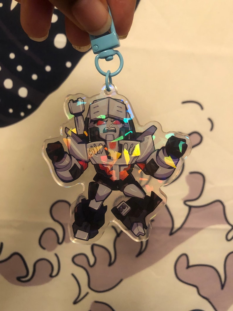 Transformer Arcylic Keychain: Double Sided Holographic Design - Etsy