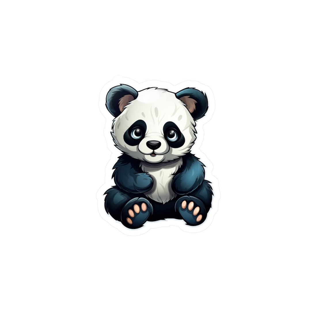 Cute Baby Panda Vinyl Sticker Cute Panda Sticker for Laptop - Etsy