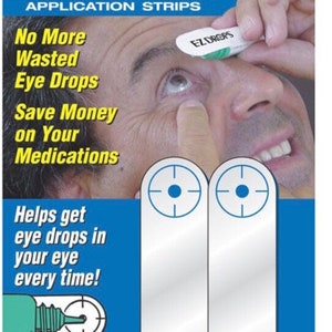 E-Z DROPS Eye Drop Application Strips, Guide, Device, Aid, Helper ...