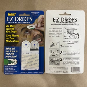 E-Z DROPS Eye Drop Application Strips, Guide, Device, Aid, Helper ...